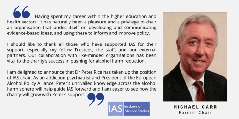 IAS is pleased to welcome a new Chair and wishes to thank incumbent ...