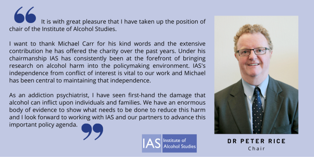 IAS is pleased to welcome a new Chair and wishes to thank incumbent - IAS